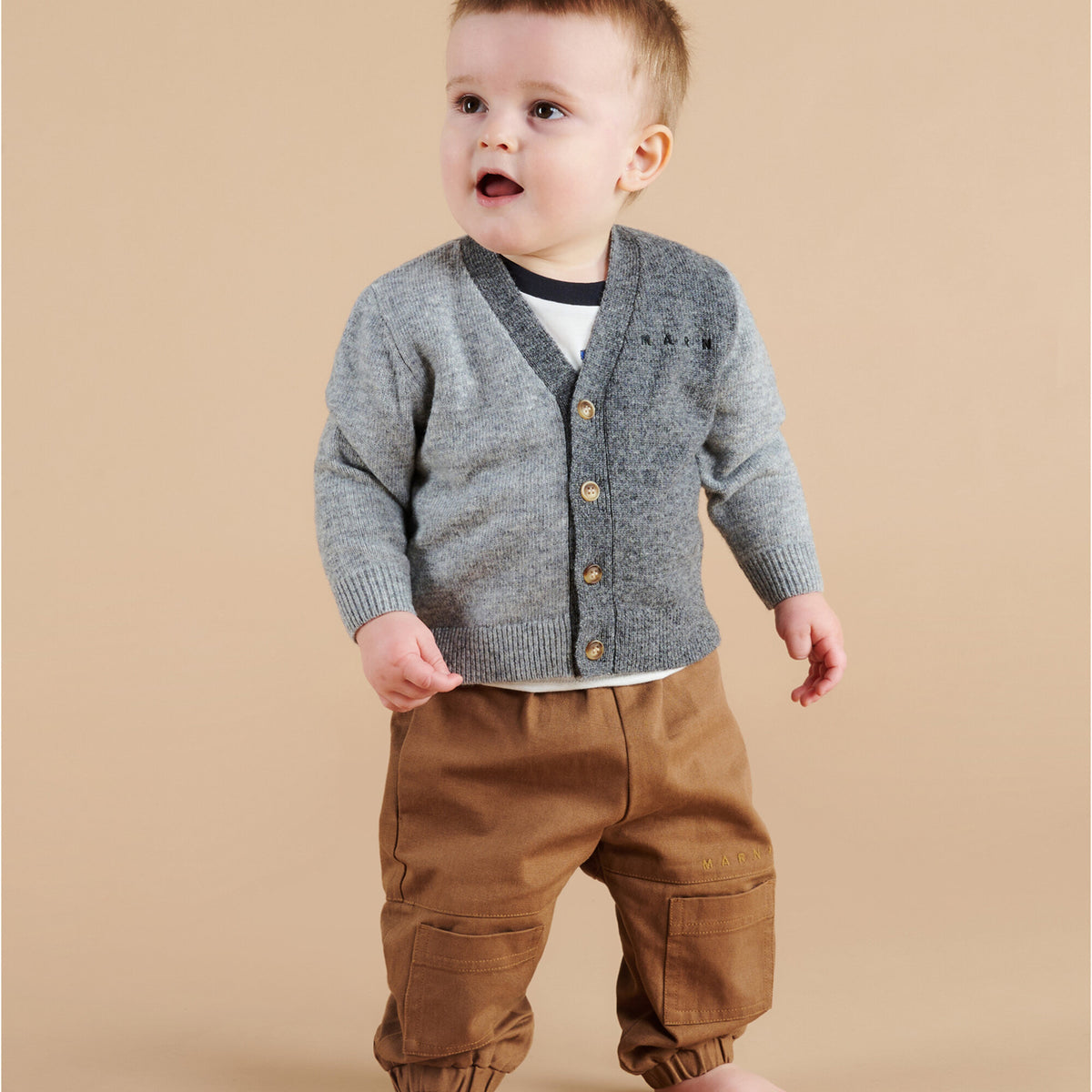 Marni baby wool-blend colorblock cardigan | BRAVE KID